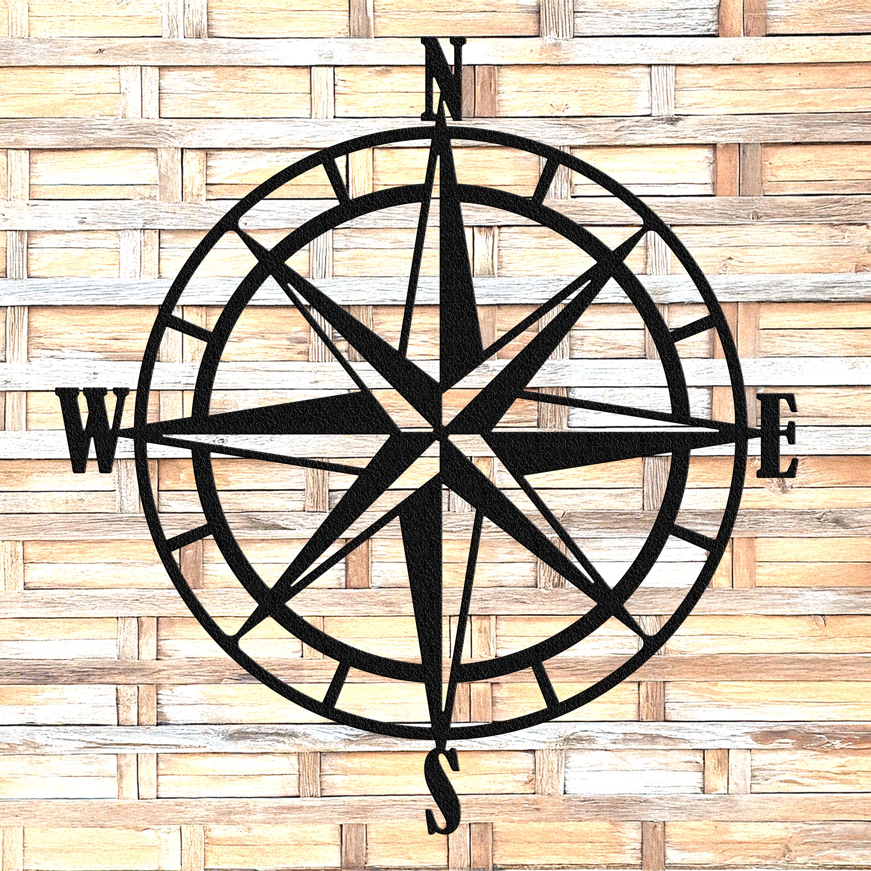 Compass Rose Metal Wall Art | Nautical Compass| Nautical Wall Art ...
