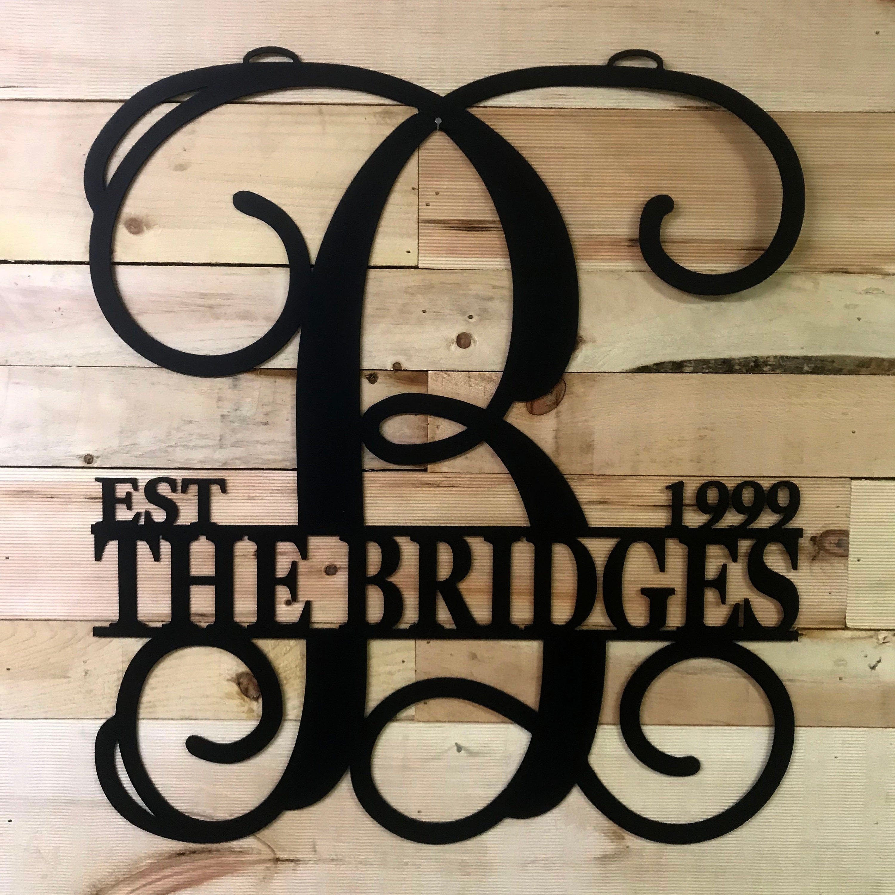 Personalized Metal Monogram Letter Customized Door Hanger | Etsy