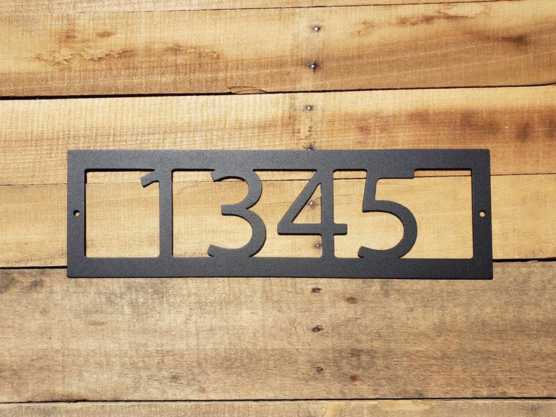 Custom Address Marker - Horizontal House Number - Metal Address Sign - Etsy