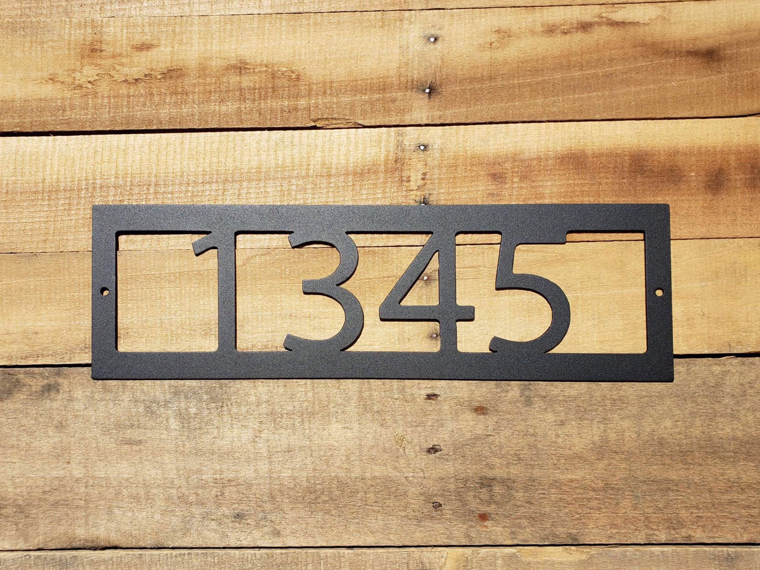 Custom Address Marker - Horizontal House Number - Metal Address Sign - Etsy