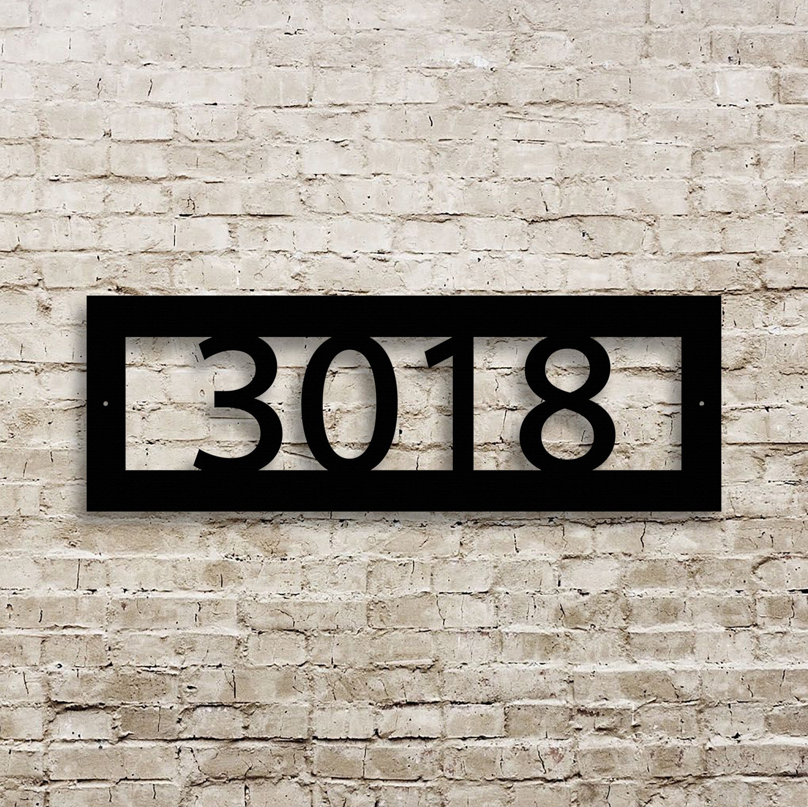 Custom Address Marker - Horizontal House Number - Metal Address Sign - Etsy