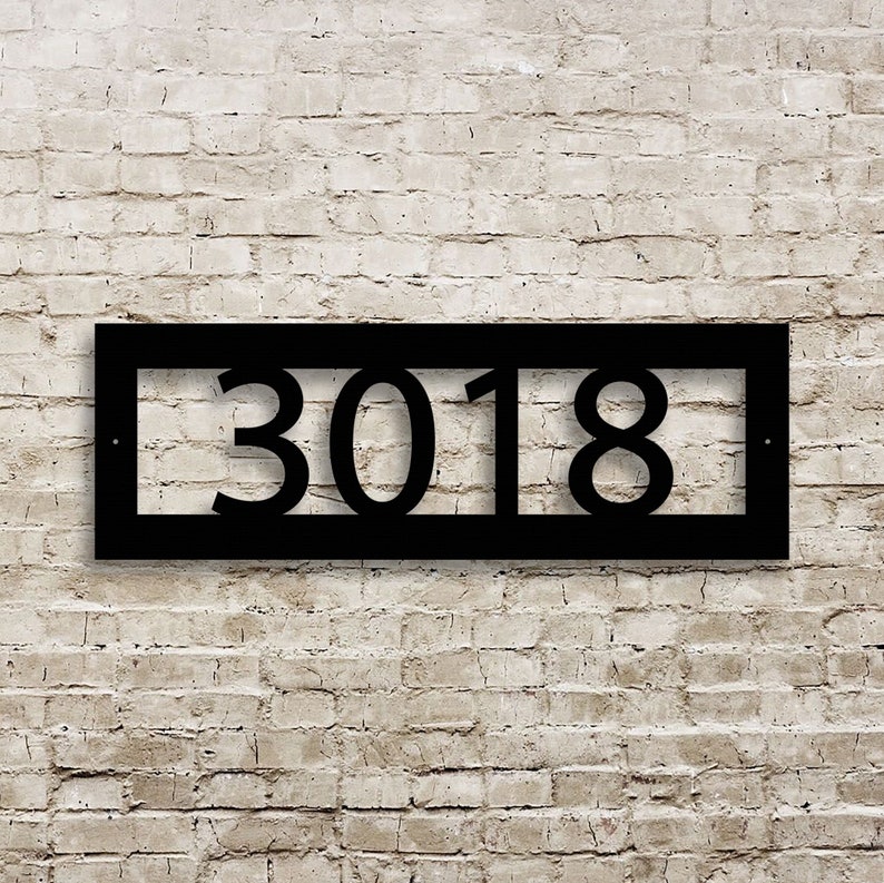 Custom Address Marker - Horizontal House Number - Metal Address Sign - Etsy
