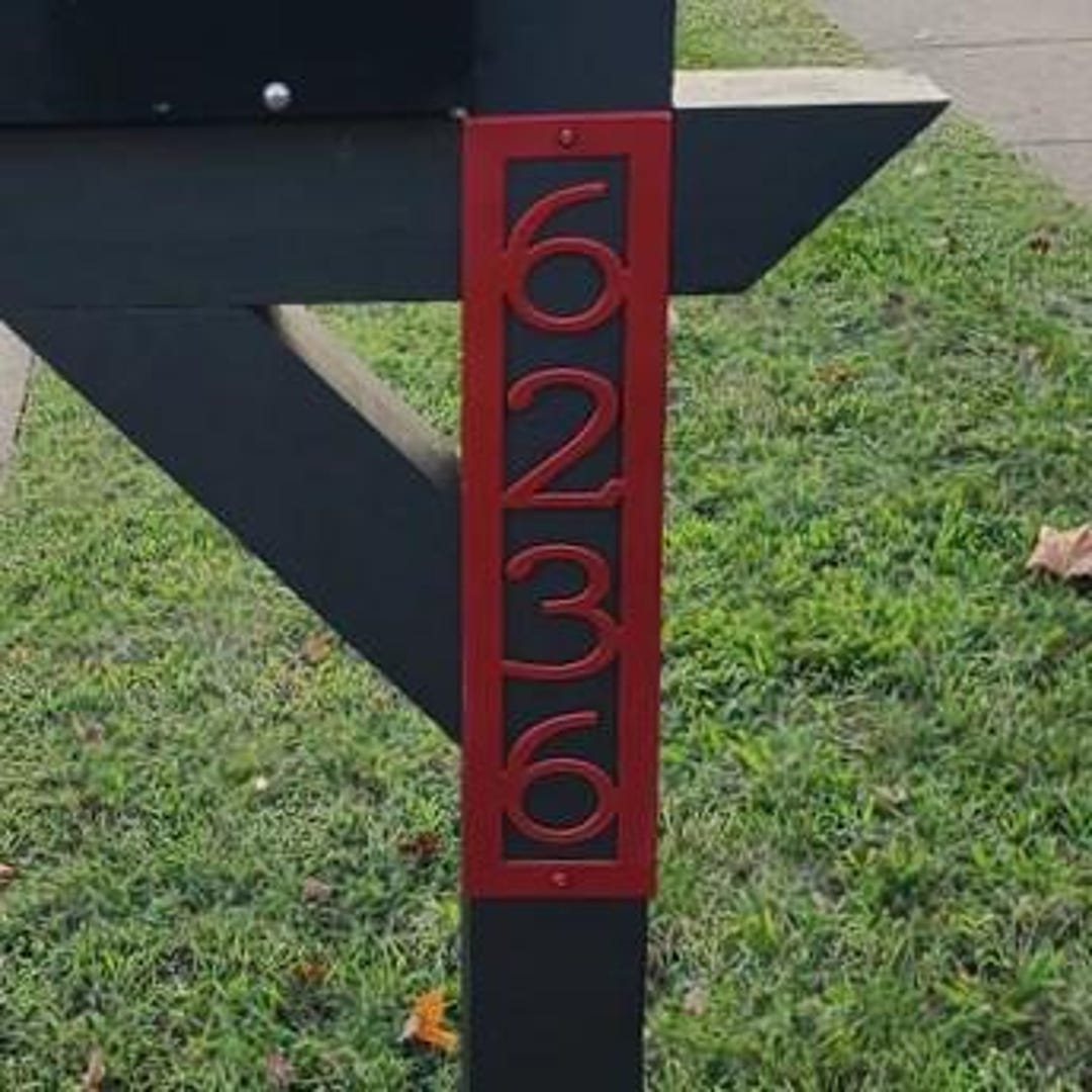 Custom Address Marker - Fits 4x4 Post - Vertical House Number - Etsy