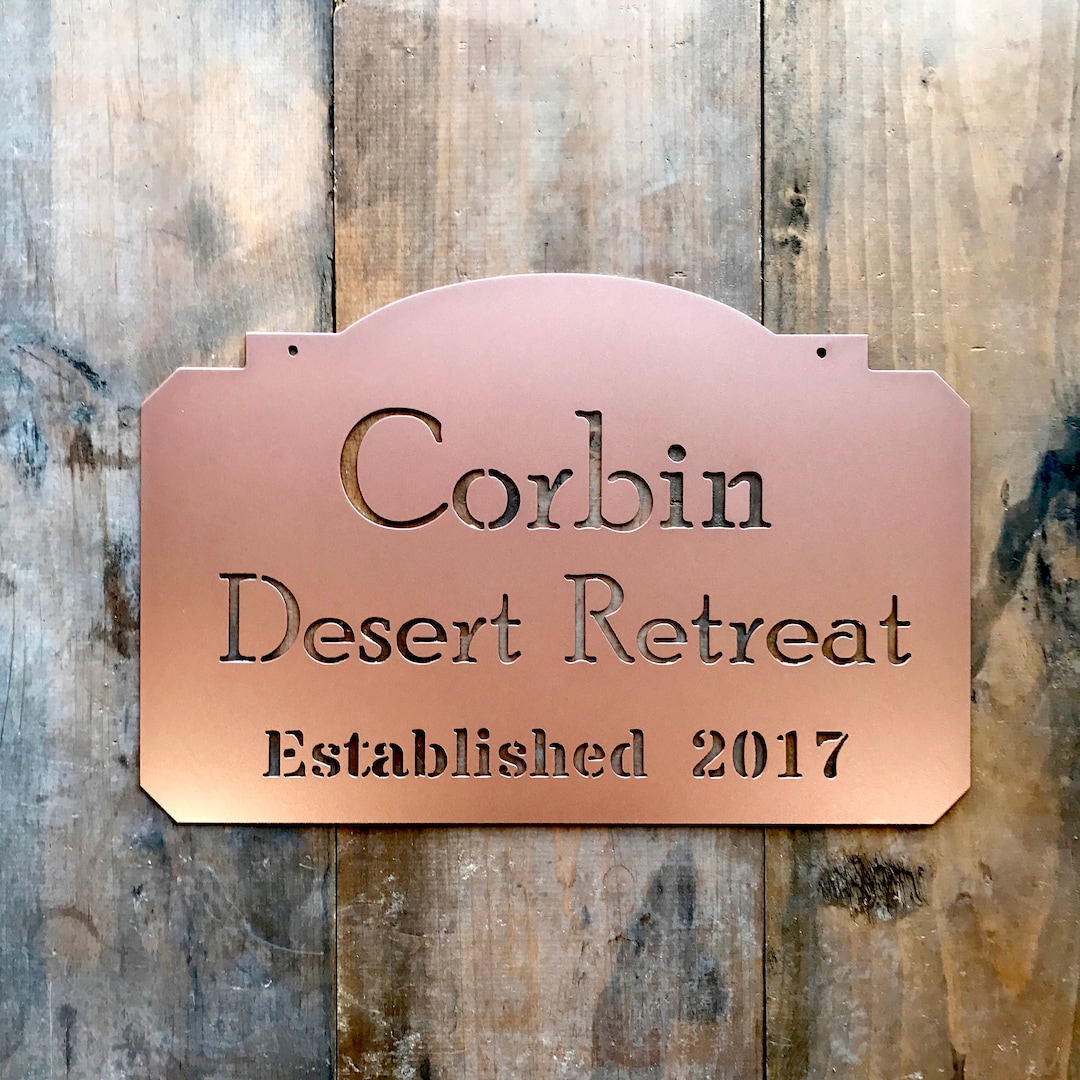 Metal Name Sign, Metal Est. Sign, Last Name Sign, Name Signs, Est. Date ...