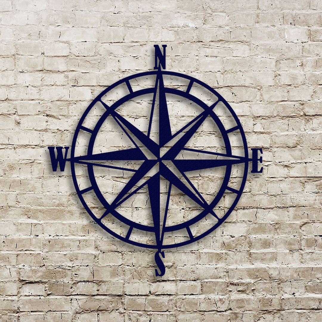 Nautical Compass Rose Metal Wall Art - Etsy