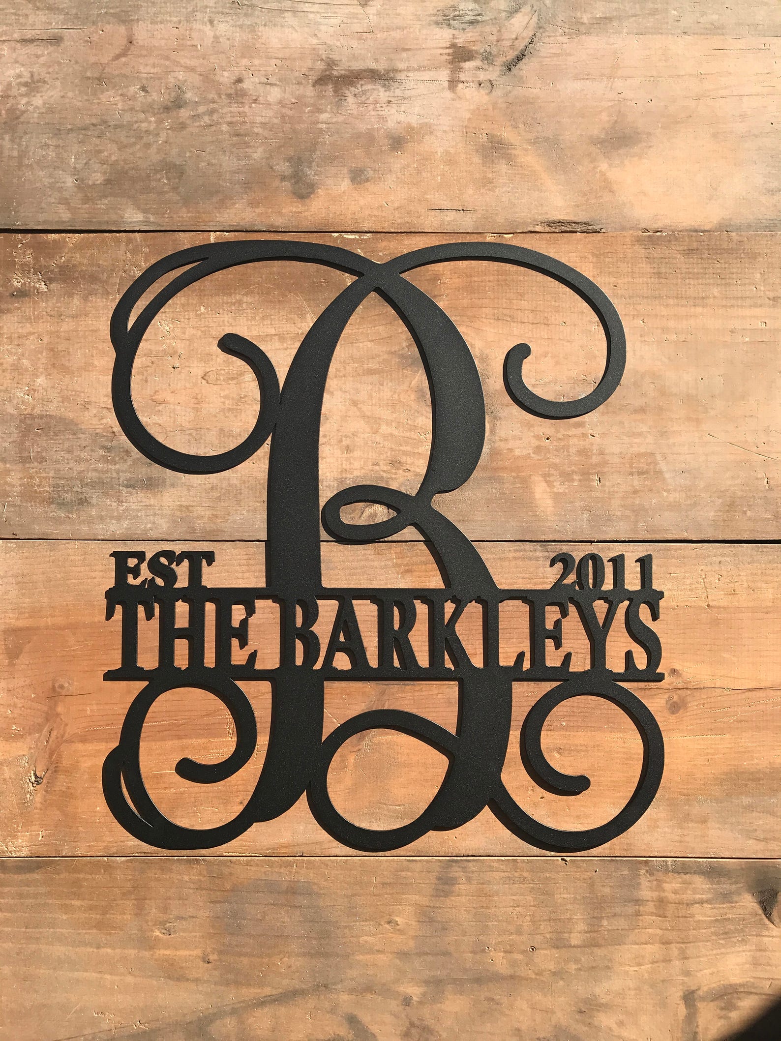 Personalized Metal Monogram Letter, Customized Door Hanger Monogram ...