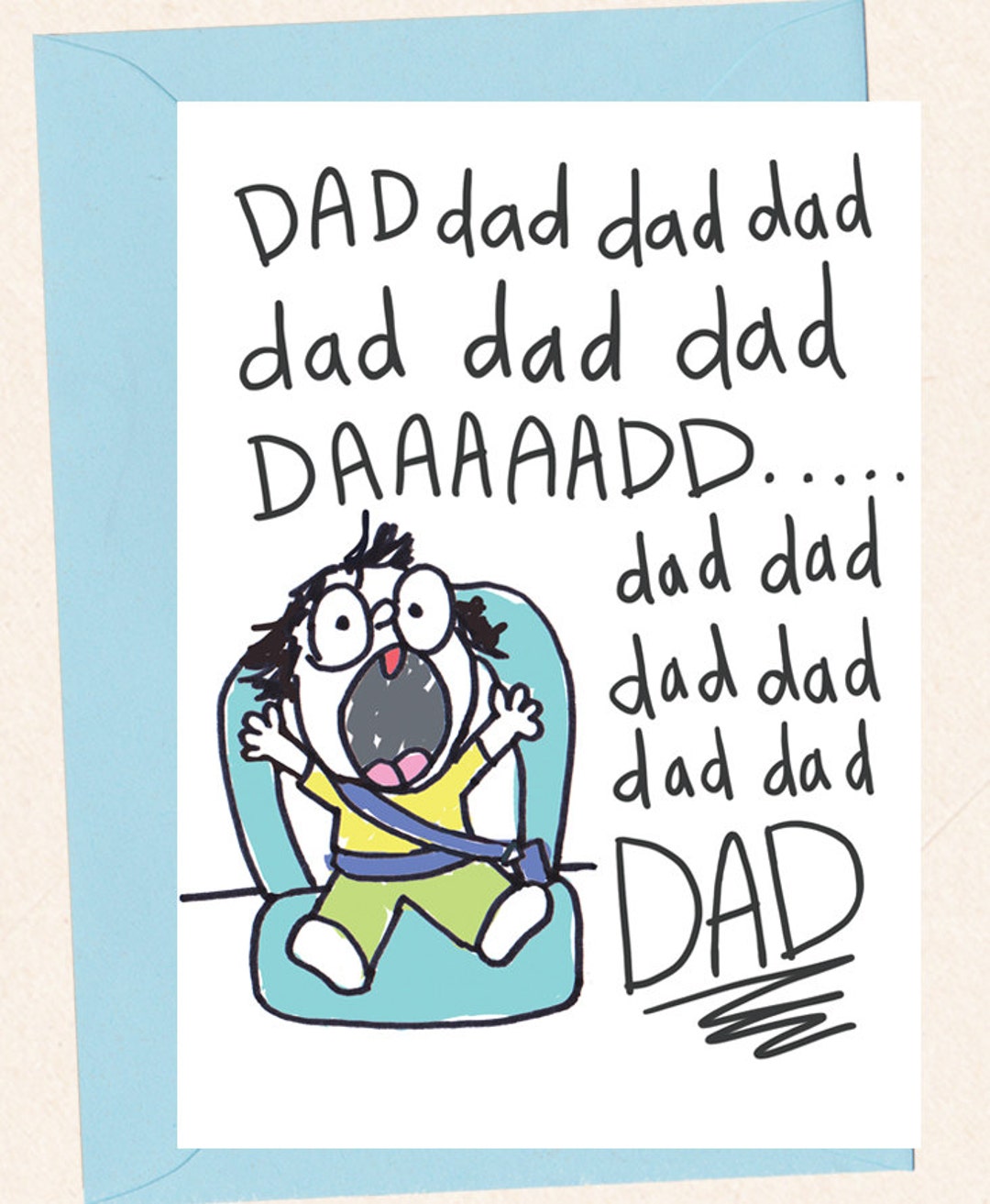 Funny Dad Card, Dad Birthday, New Dad Card, From Child to Dad - Etsy