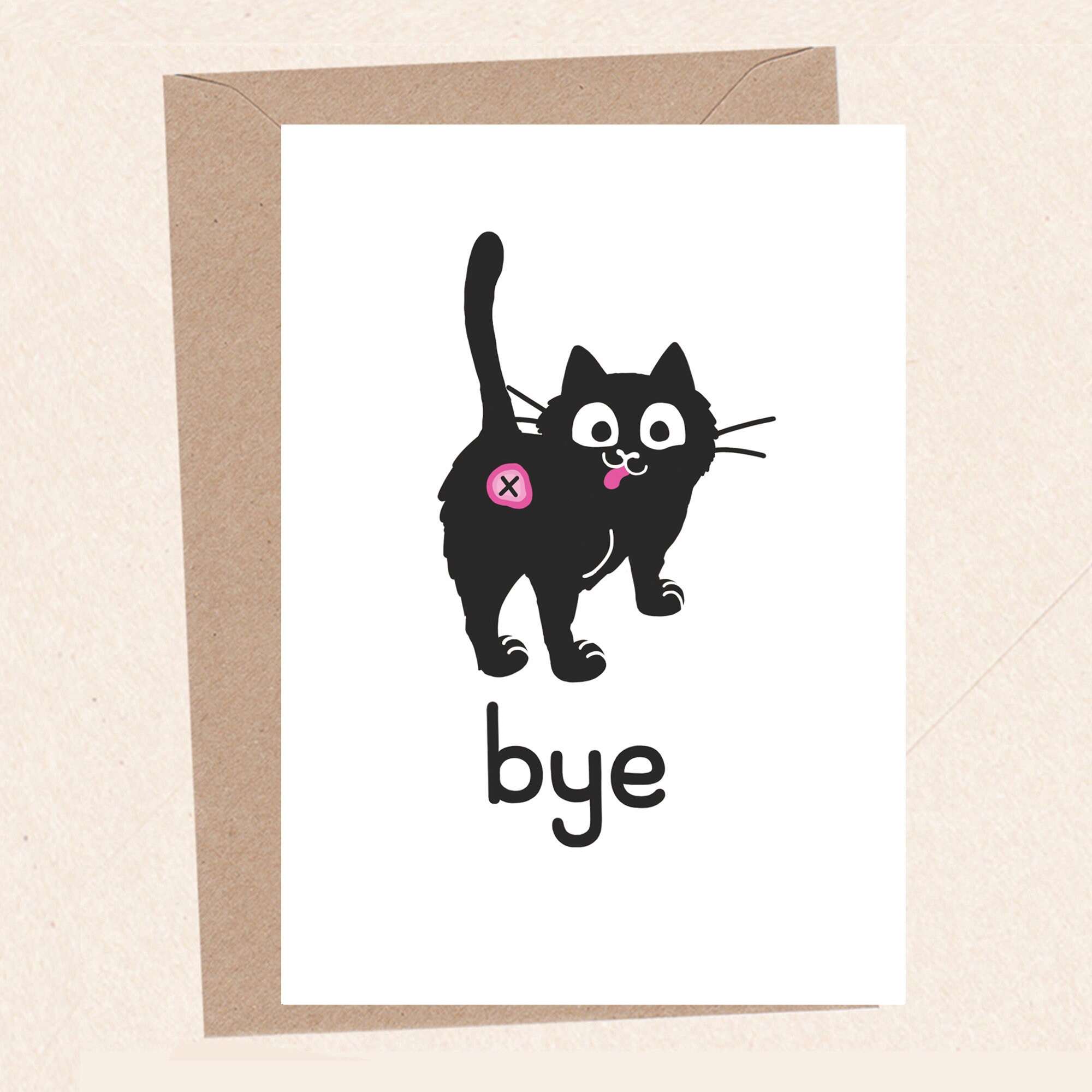 Funny Cat Leaving Card Good Bye Card Rude New Job Card | Etsy UK