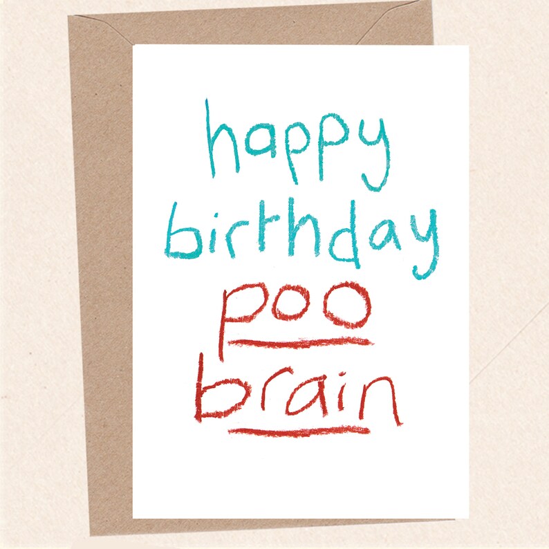 Funny Birthday Card Poo Card Rude Birthday Cheeky Birthday - Etsy