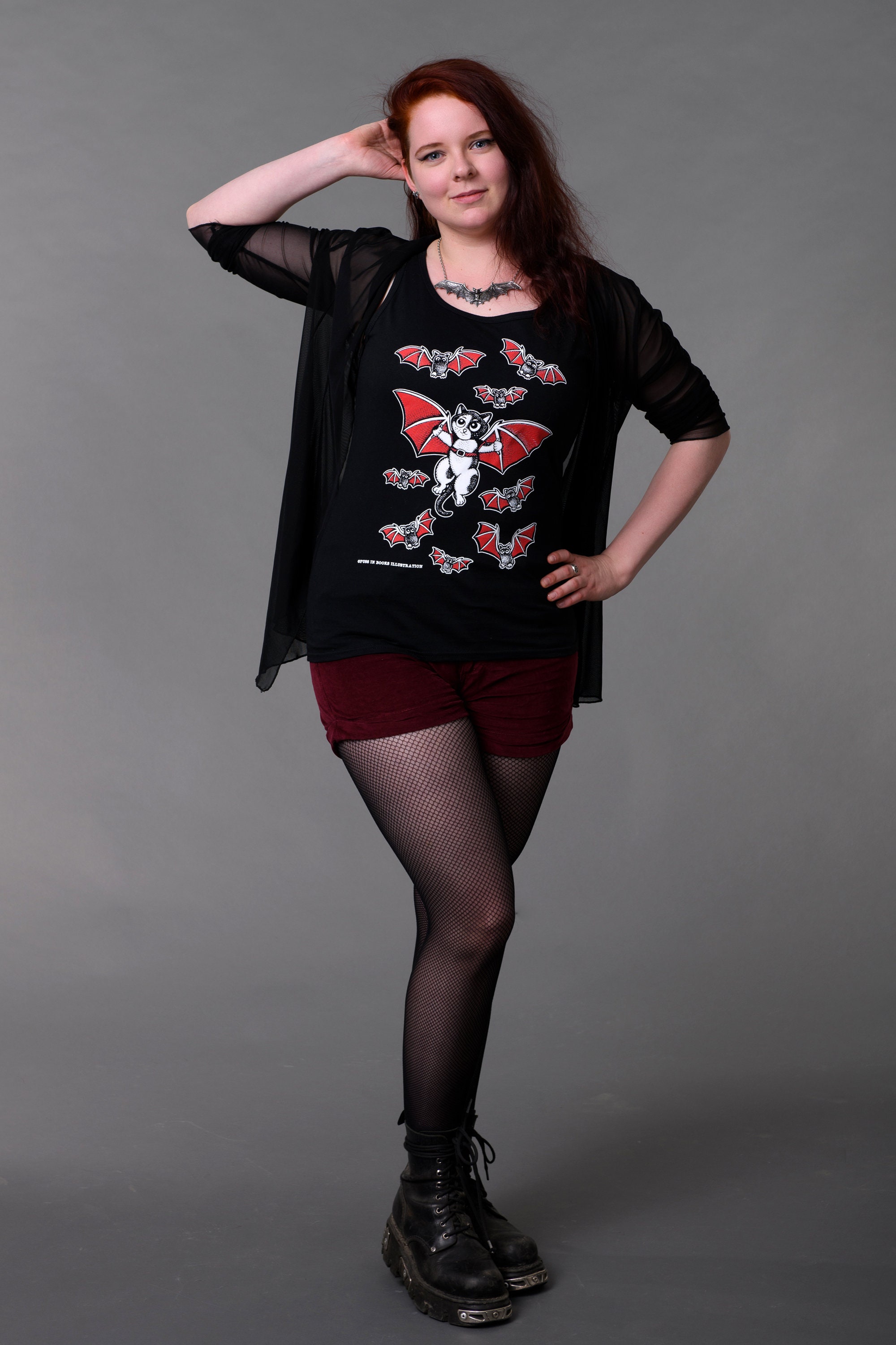 Ladies Tank Top: Bat Cat Gothic Clothing Black Tank Top - Etsy