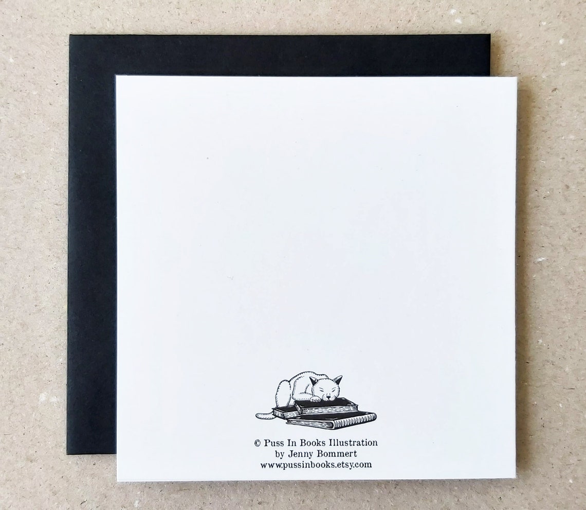 Black Cat Card Quoth the Raven Raven Greeting Card Gothic | Etsy