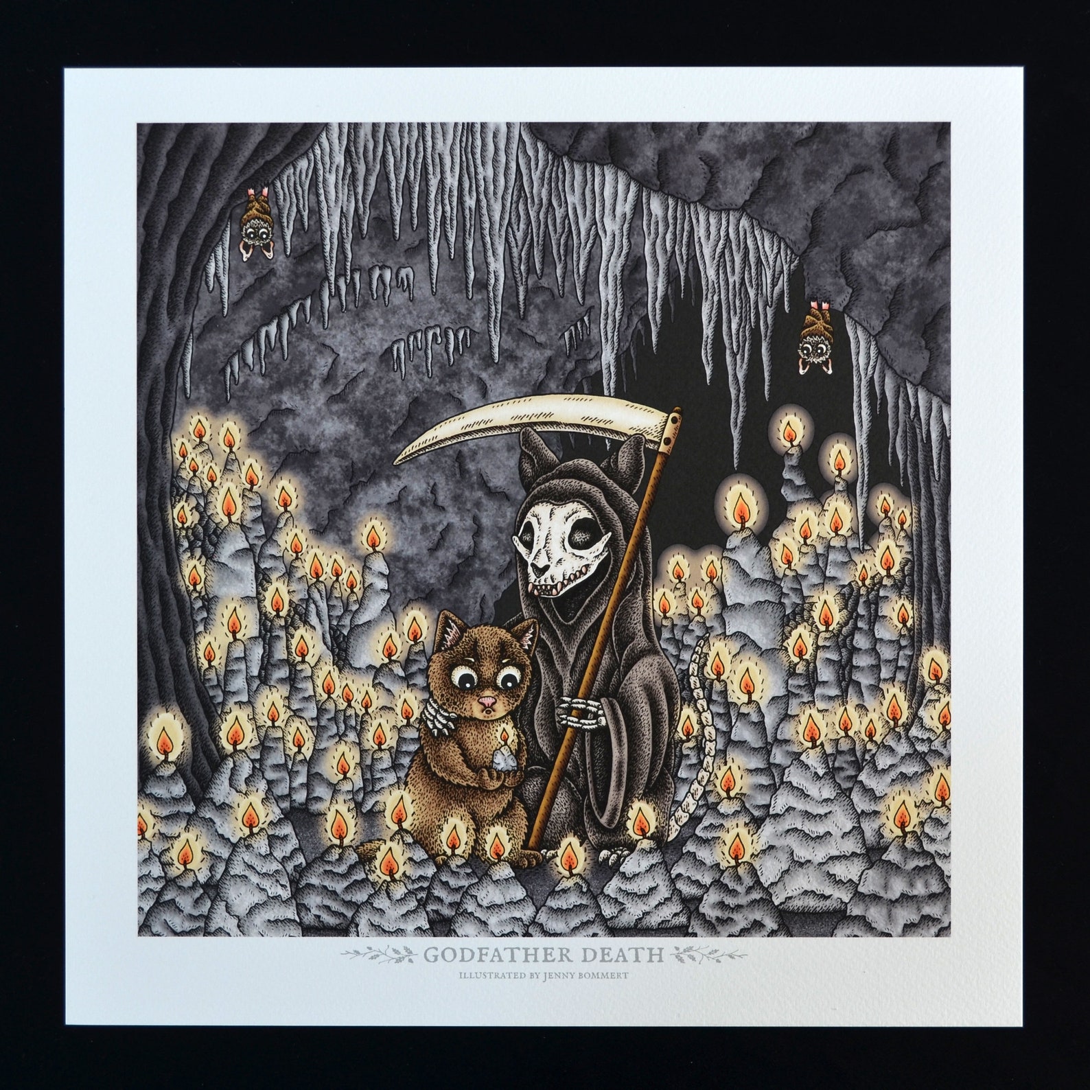 Godfather Death Art Print Fairy Tale Illustration Cute | Etsy