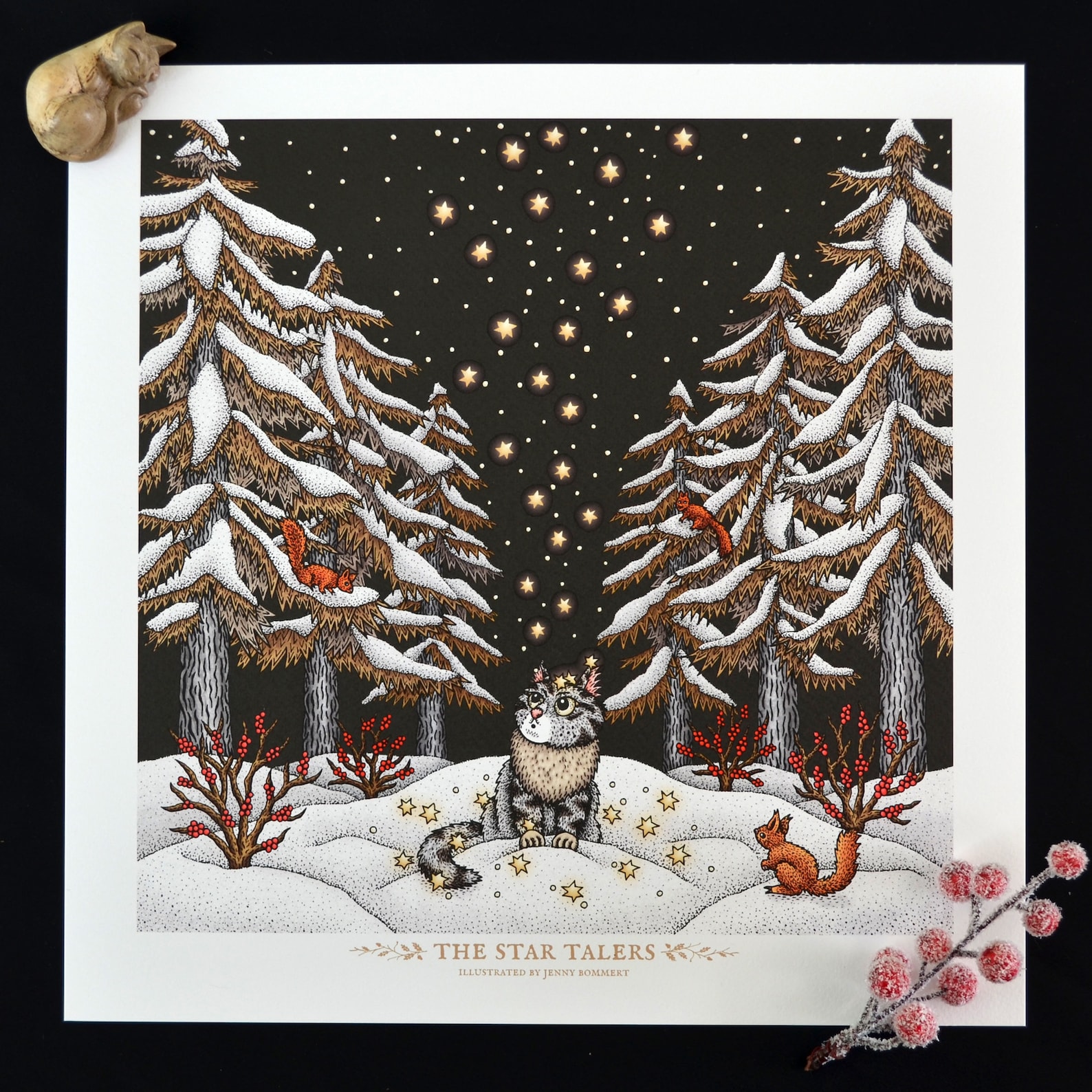 Star Talers Art Print Fairy Tale Illustration Squirrel - Etsy