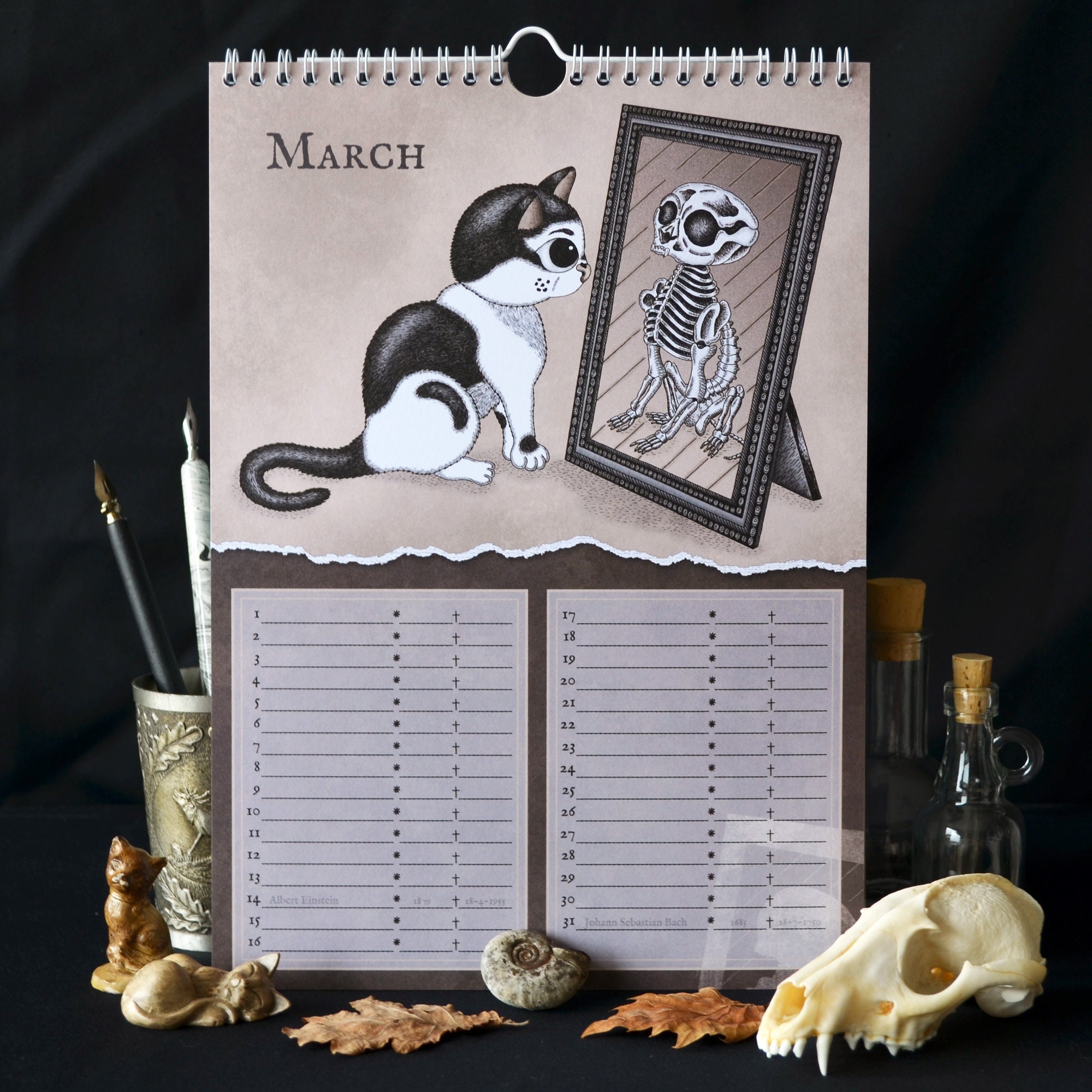 Birthday Calendar With Memory of the Dead Memento Mori | Etsy
