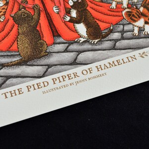 Pied Piper of Hamelin Art Print Fairy Tale Illustration, Tabby Cat ...