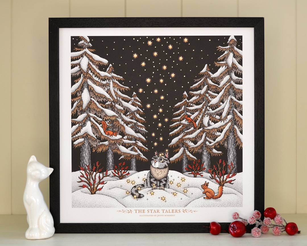Star Talers Art Print Fairy Tale Illustration, Squirrel Print ...
