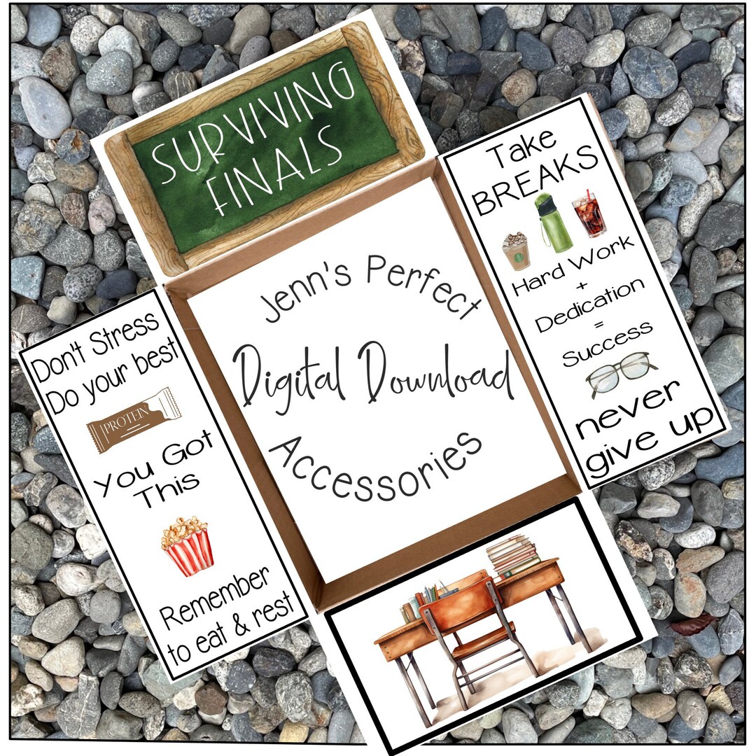 Finals Survival Kit Care Package, College Finals Care Package Digital ...