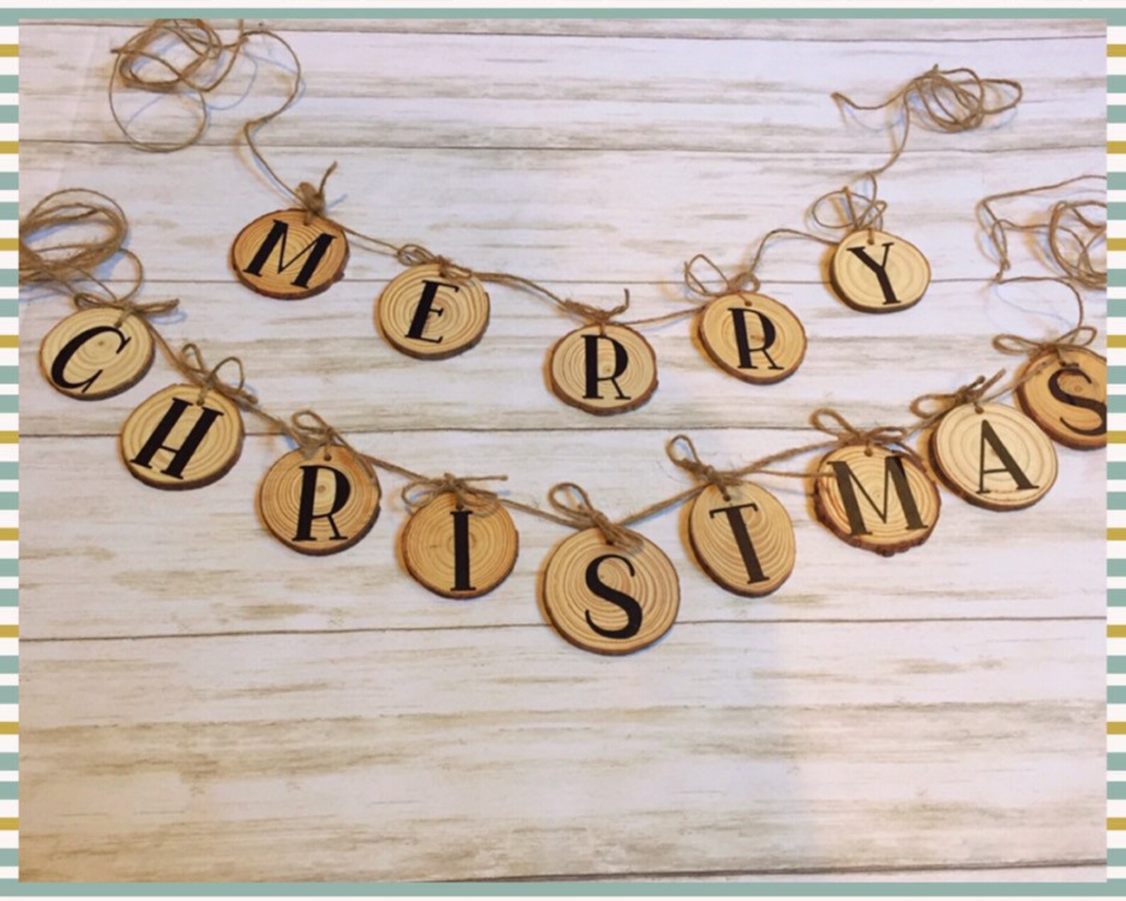 Personalized Wood Banners, Wood Slice Banner, Happy Birthday Wood ...