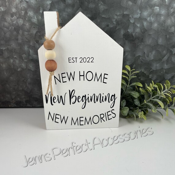 New Home Sign New Beginnings Sign Housewarming Gift Welcome - Etsy
