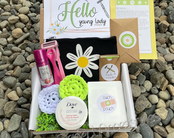 First Shave Kit for Girls, Hello Young Lady Shaving Kit, Shaving Legs ...