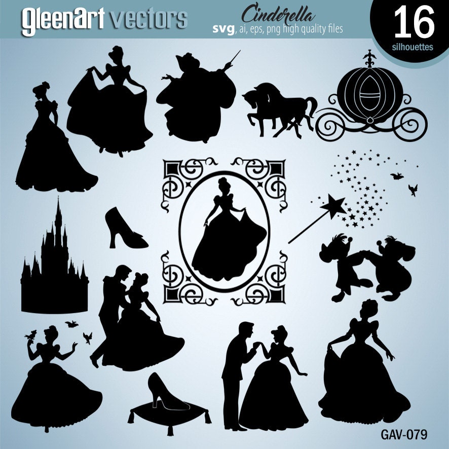 Silueta De Cenicienta De Disney