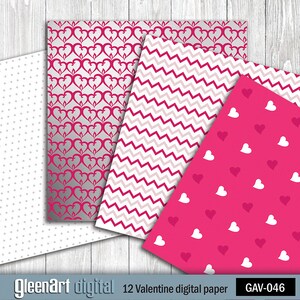 50% off Sale - Valentine Digital Paper Pack Scrapbook Paper, Love ...