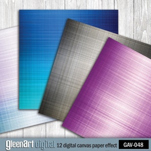 Sale - Canvas Effect, Textile Effect, Digital Papers - 12 Printable ...