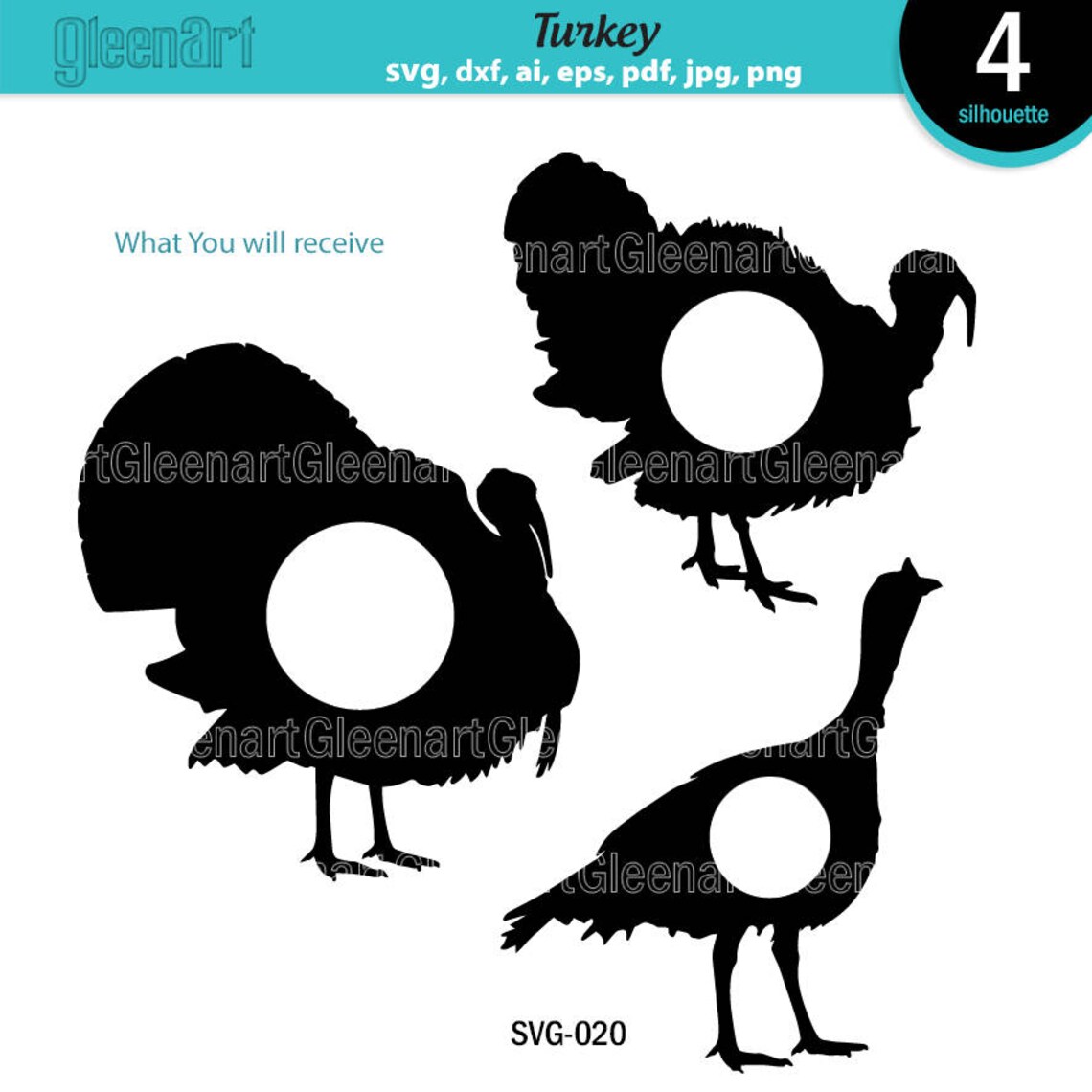 Turkey Svg Bundle Turkey Monogram Turkey Clipart - Etsy