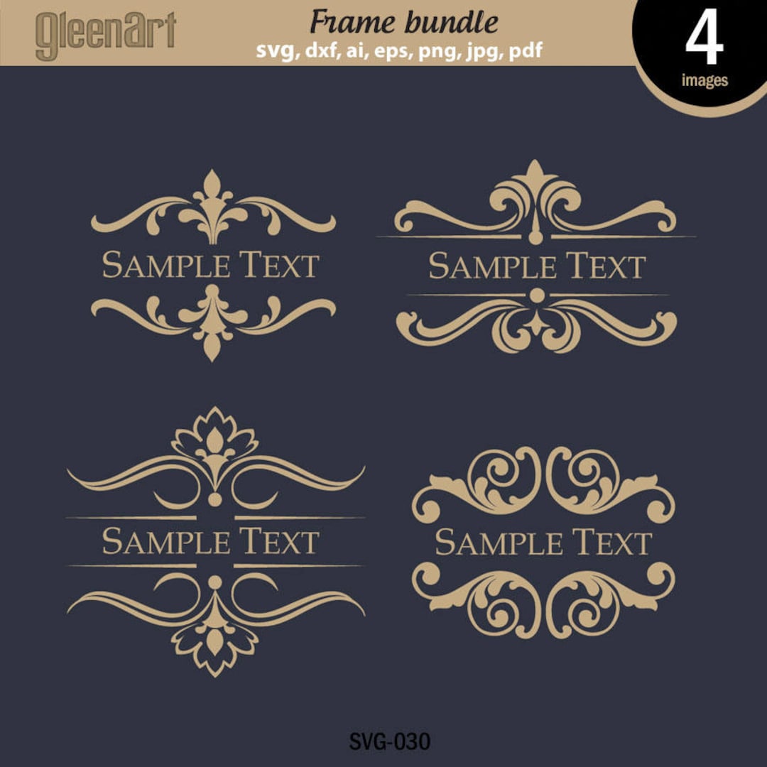 Flower Digital Frame Floral Digital Frame Flourish Swirl Frame Clip Art ...