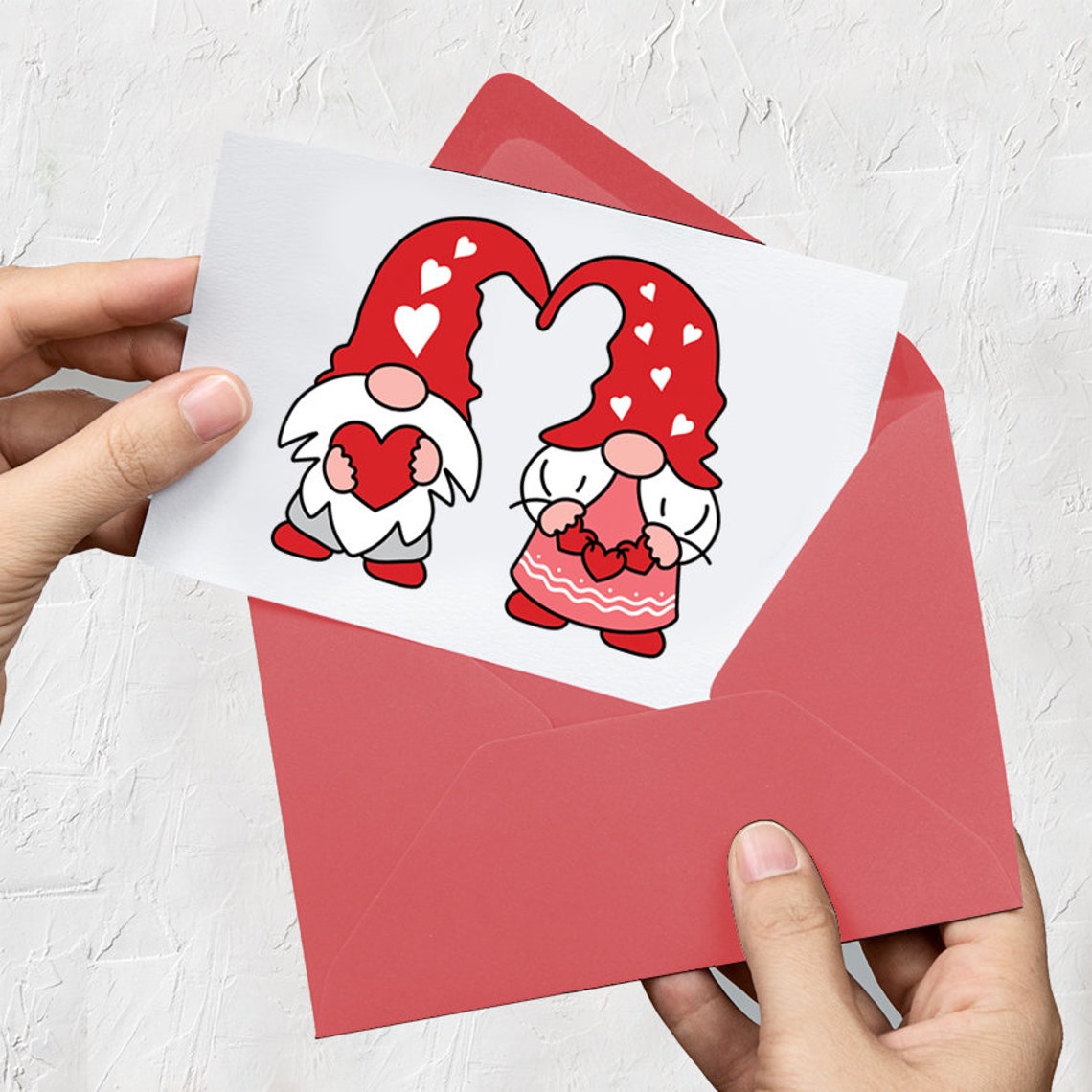 Valentine's Day Gnomes With Hearts Valentine's Day - Etsy