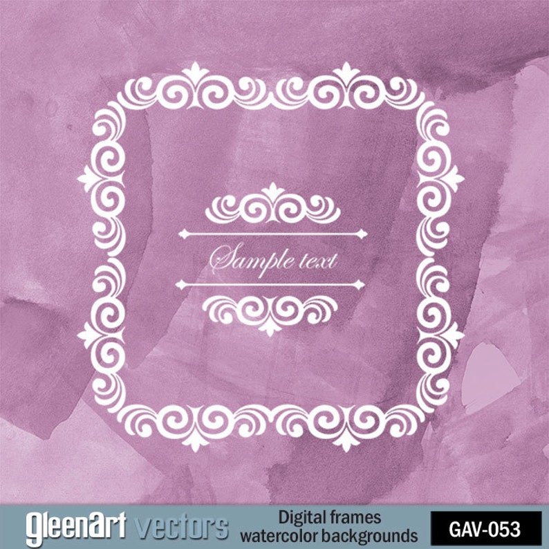 16 White Swirl Digital Frames Floral Frame Clipart Set of - Etsy