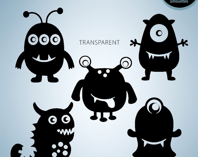 MONSTERS - Digital Clipart Set, Monsters Clip Art , Photo Booth ...