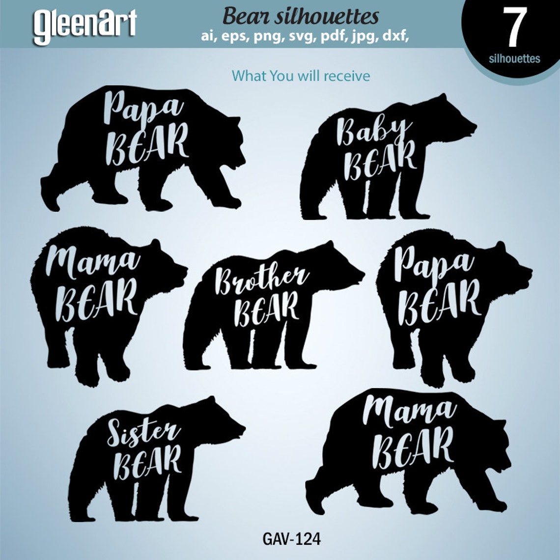 Papa ours maman ours frère ours soeur ours bébé ours ours - Etsy France