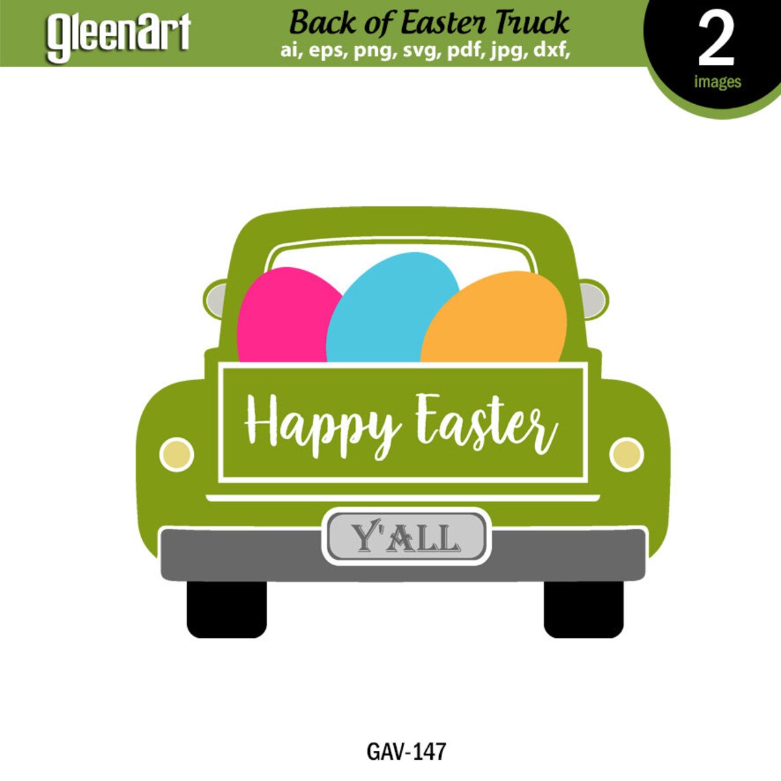 Back of Easter Truck Files, Easter Truck Svg, Old Truck Svg, Vintage ...