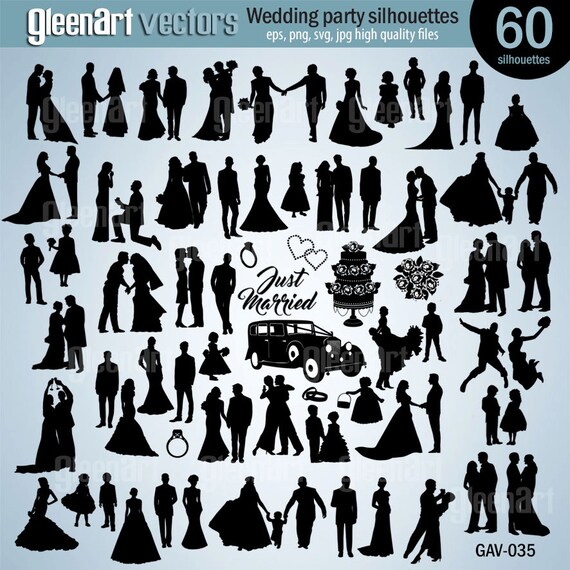 Bridal Party Silhouette Template Printable