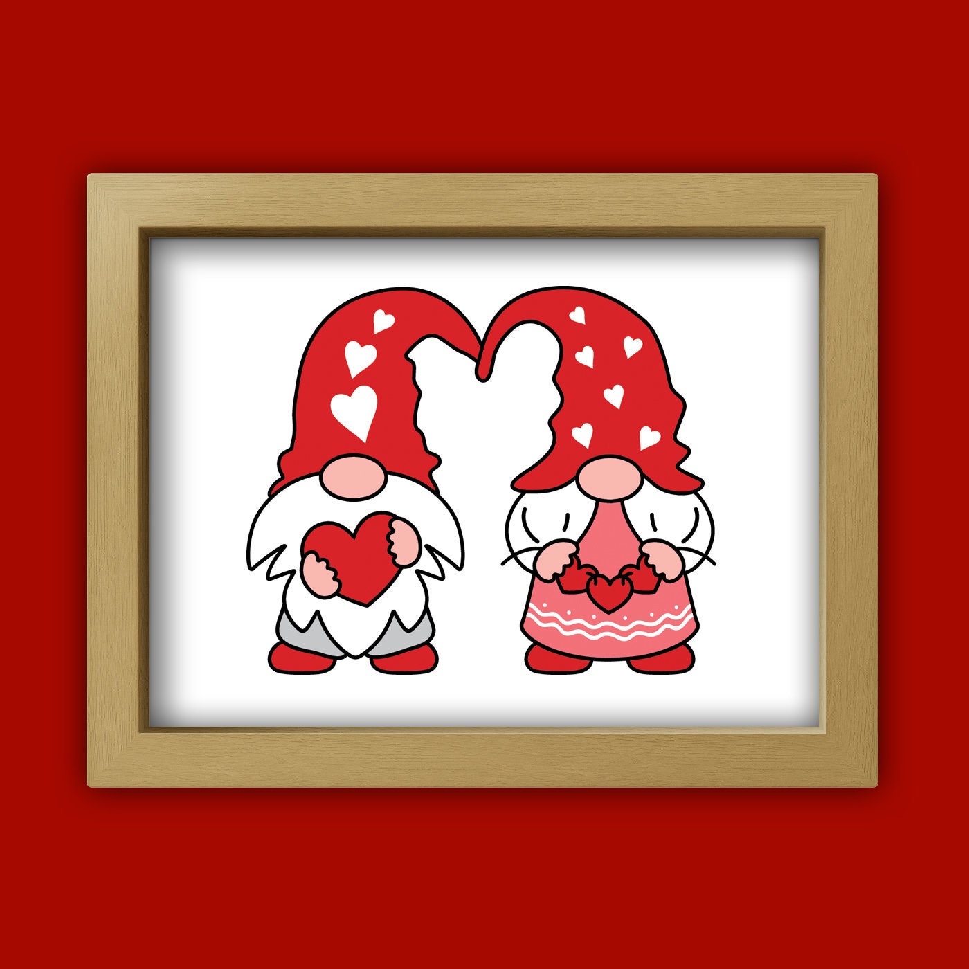 Valentine's Day Gnomes With Hearts Valentine's Day - Etsy