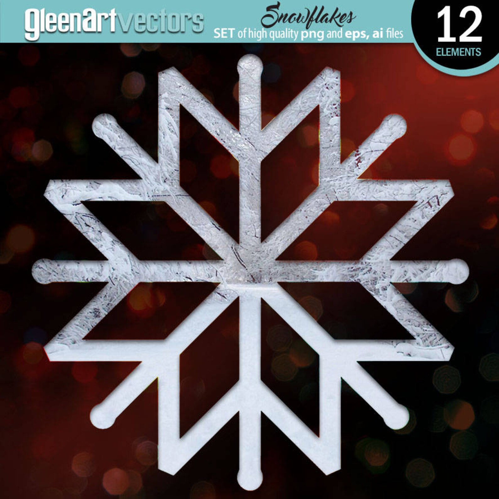 12 Christmas Digital Snowflakes / White Christmas Snowflake / | Etsy