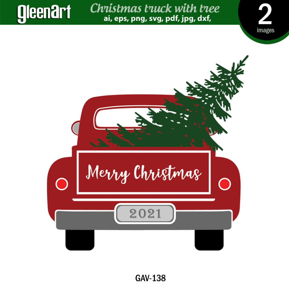 Christmas Truck With Tree Svg Christmas Tree Svg Old Red - Etsy