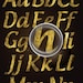 Digital Alphabet / Gold Rustic Alphabet / Gold Digital Letters / Gold ...