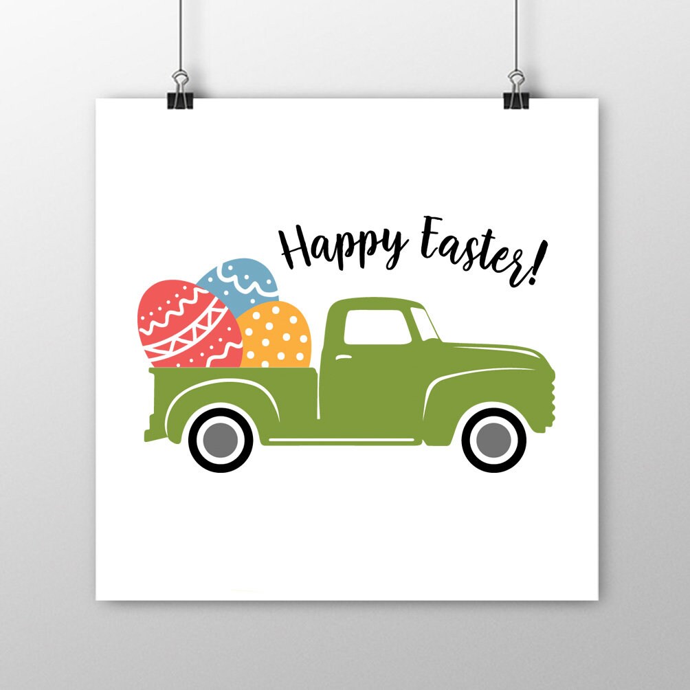 Easter Old Truck Happy Easter Y'all Vintage Truck | Etsy