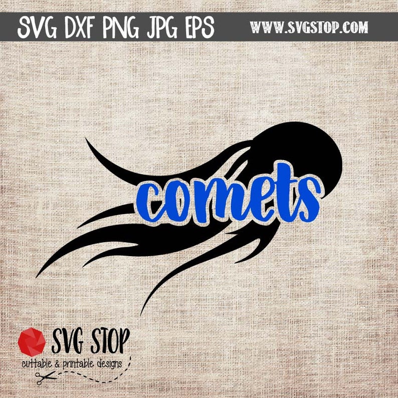 Comets Mascot Mini Bundle - SVG, DXF, PNG Jpg Eps - Clip Art Cut File ...