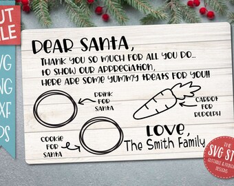 Santa Tray Cookie Plate SVG DXF Png Eps Christmas Cut File | Etsy