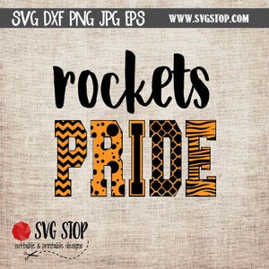 Rockets Mascot Mini Bundle - SVG, DXF, PNG, Jpg, Eps - Clip Art Cut ...