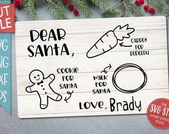 Santa Tray Cookie Plate SVG DXF Png Eps Christmas Cut File | Etsy