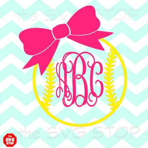 Baseball or Softball With Bow Svg Dxf Jpg Png Eps Files for - Etsy
