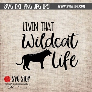 Wildcat Mascot Mini Bundle - SVG, DXF, PNG, Jpg, Eps - Clip Art Cut ...
