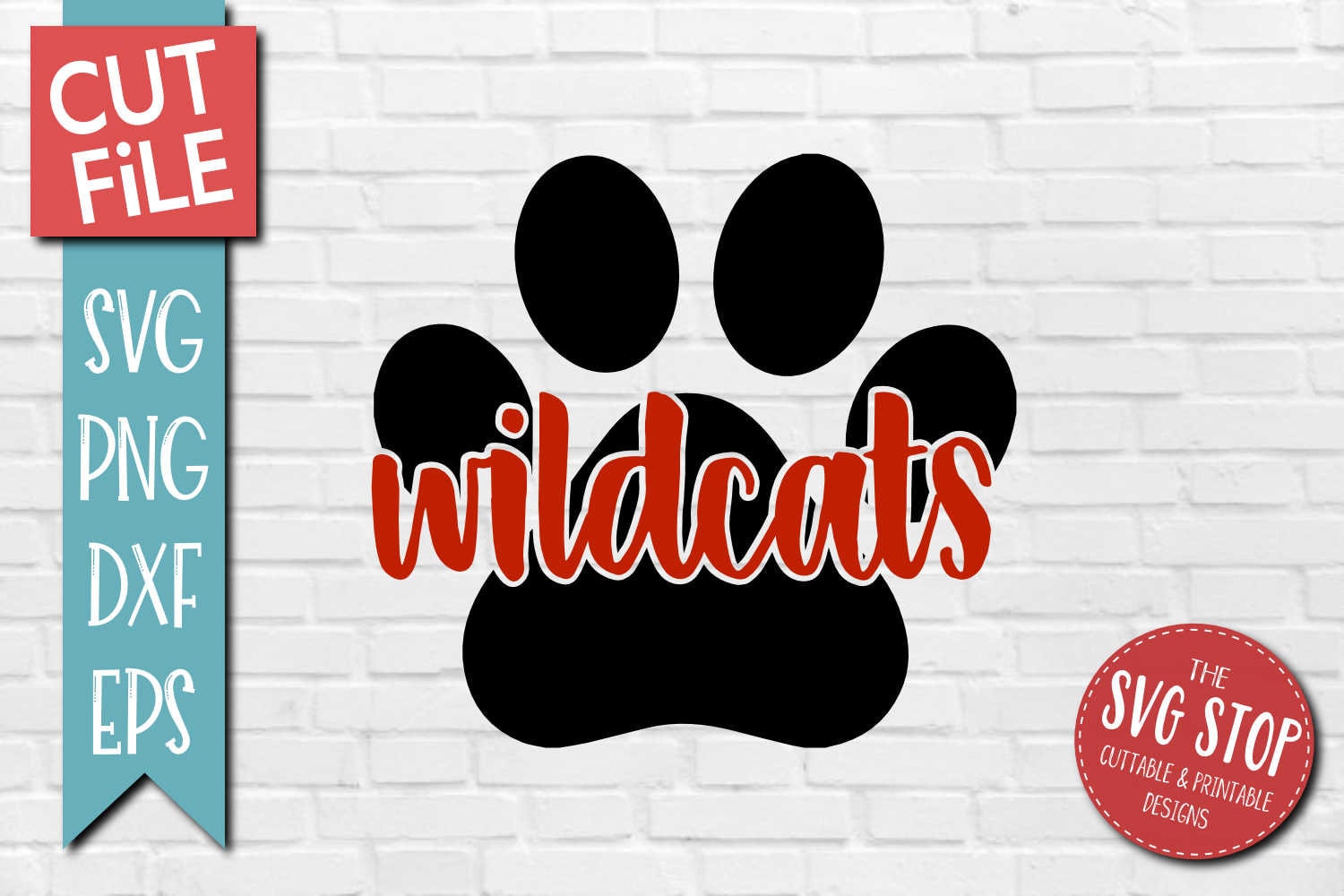 Blue Wildcat Paw Print Clip Art