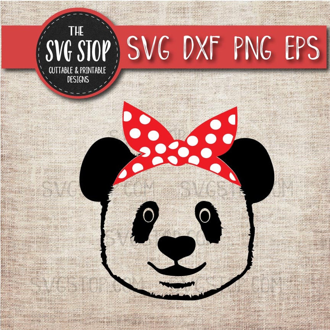 Animal Bandana Design Panda Bandana Svg Dxf Png Eps - Etsy