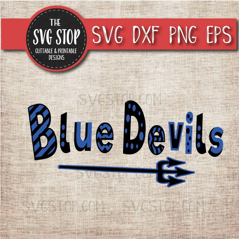 Blue Devils Mascot Bundle - SVG, DXF, PNG Jpg Eps - Clip Art Cut File ...