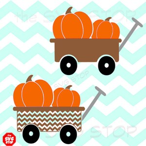 Pumpkin Wagon SVG DXF PNG Eps Files - Thanksgiving Halloween Fall ...